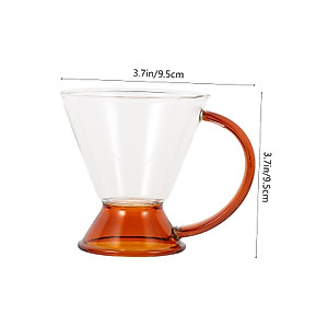 NAMOARLY Coffee Pot Travel Espresso Maker Clear Coffee Mugs Drip Coffee Maker Tea Severs Coffee Brewer Lemonade Cups with Lids Manual Espresso Machine Water Container Coffee Cup Glass White