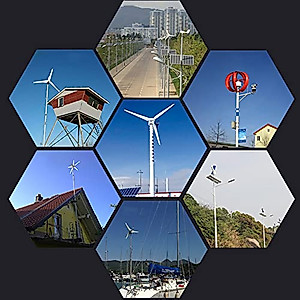 WANGYONGQI 500W Wind Turbine, Vertical Axis Magnetic Levitation Wind-Solar Complementarity Wind Turbine Generator for Street Light,12v,500W