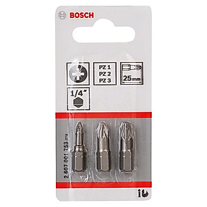 Bosch 2607001753 Screwdriver Bit, Pz, 25mm Length