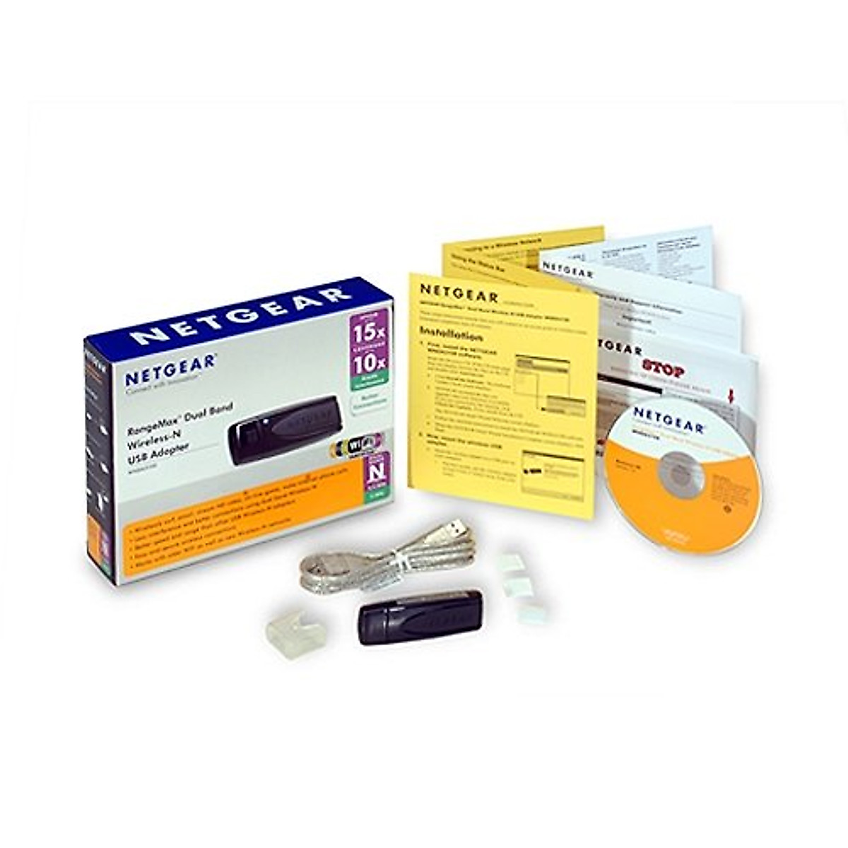 NETGEAR RangeMax WNDA3100 300Mbps 802.11n Dual-Band Wireless LAN USB 2.0 Adapter