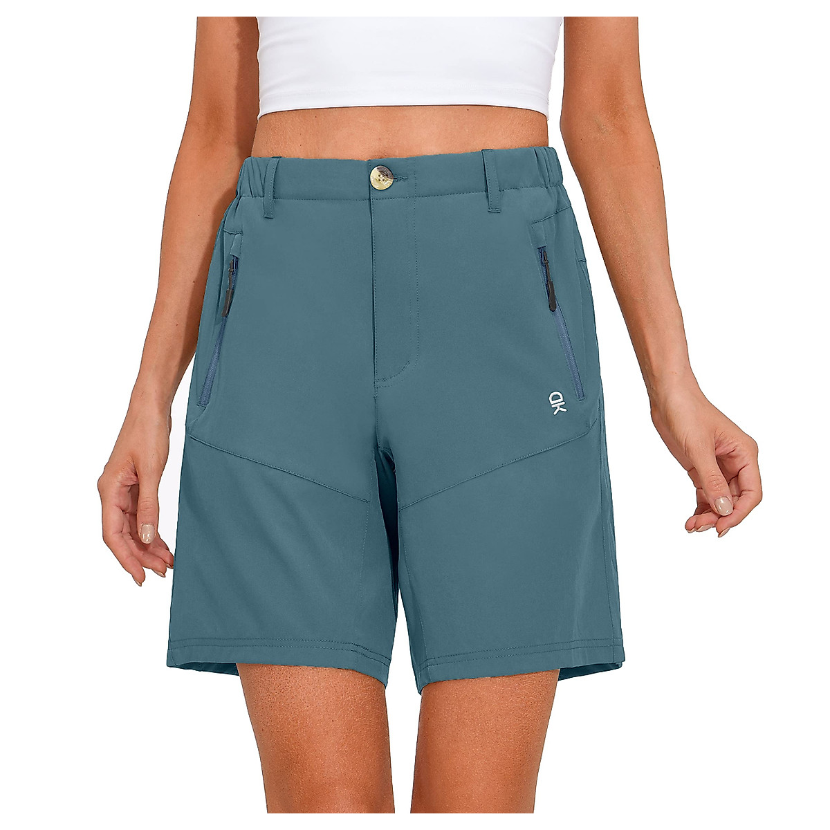 Little Donkey Andy Women's Stretch Quick Dry Cargo Shorts Hiking Camping Travel Slate Size XXL