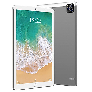 Tablet 10.1Inch Android 8.1 3G Phone Tablets with 16GB Storage Dual Sim Card 2MP Camera WiFi Bluetooth GPS Quad Core HD Touchscreen Support 3G Phone Compatible with Ipads Tablets (Silver, One Size)