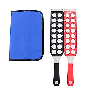 Moonetto 32 Lenses Optical Retinoscopy Rack Framing Lens Set for Quick Examination of Diopter Spectacles 2 Bars with a Leather Pocket