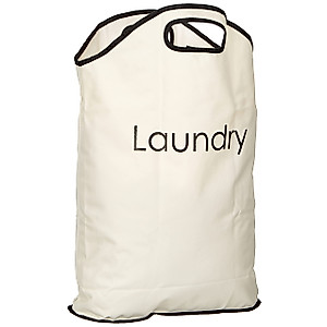 Maturi H002 Polyester Laundry Bag with White Writing and Integrated Handles, 19 23-Inch, Inch Inch, Black
