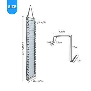 Vinyl Roll Holder with 24 Compartments - Wall Mounted Hanging Organizer for Door or Wall