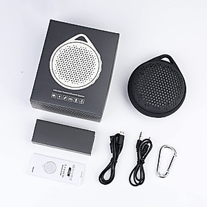 AVWOO Bluetooth Shower Speaker, IP67 Waterproof Speaker with RGB Light, Portable Bluetooth Speaker with Hi-Fi Sound and Built-in Mic, Support TF Card, Wireless Speaker for Home Outdoor Travel