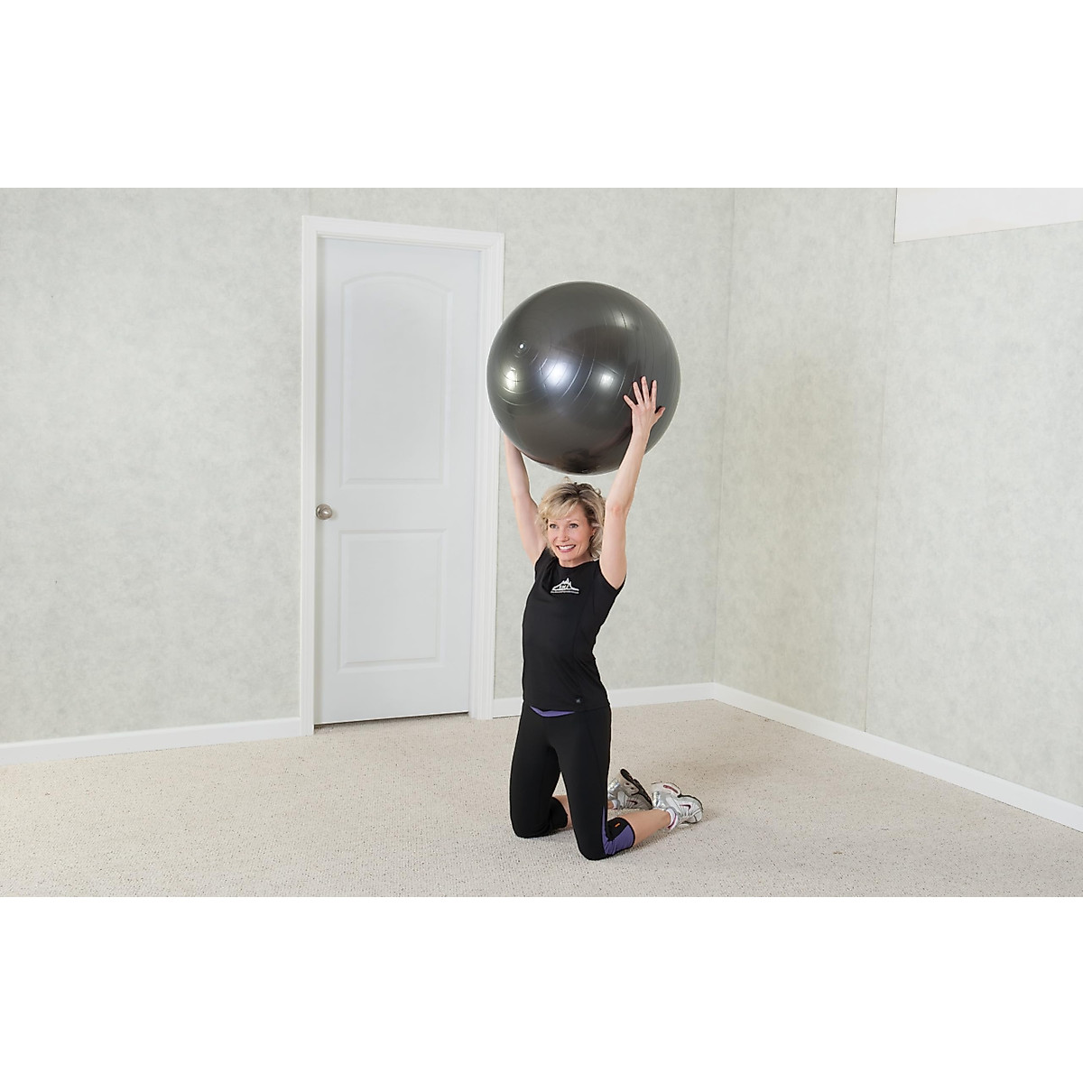 Black Mountain Products Professional Grade Stability Ball, Purple, 55 cm