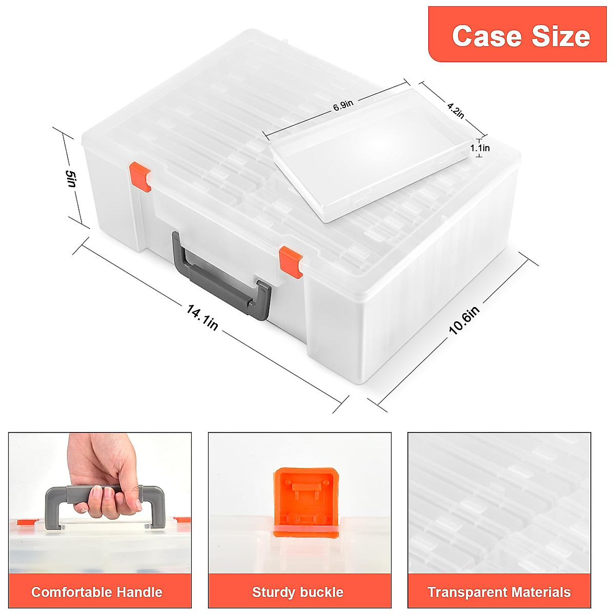 Toy Storage Case Compatible with Mini Brands Collector Toys, Plastic Display Container with 18 Small Boxes for 5 Surprise Series 1 2 3 4, for Miniverse, Shopkins, Real Littles, Miniatures (Box Only)