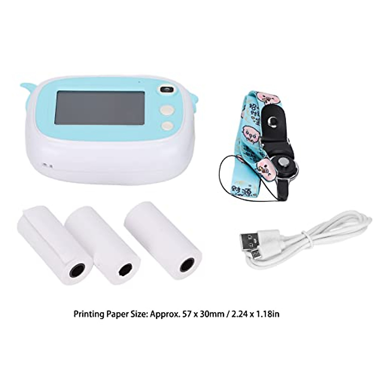 Vifemify Camera 32GB Balck and White 1080P HD Rechargeable 16 Frames Convenient Camara Instantanea for Home Travel