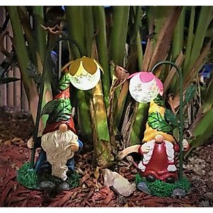 Solar Gnomes Decor For Outside | Solar Powered Funny Garden Gnomes For Yard Patio Lawn | Male Garden Gnomes Outdoor Funny | Solar Garden Gnome Statues| Figurines Of Gnomes Decorations For Yard Funny