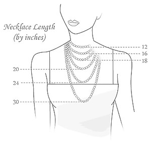 Unique Pearl 14K White Gold 8-8.5mm White Freshwater Cultured Pearl Necklace in AAA Quality, 16 Inches