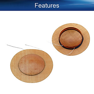 Heyiarbeit 25.5mm Tweeter Voice Coil Audio Speaker High Tone Silk Dome Tweeter Accessory for Audio Replacement 16Ohms 2Pcs