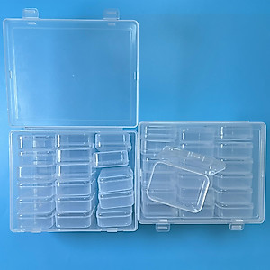 CHSZCHOMER 38 transparent plastic boxes - suitable for storing beads and small items