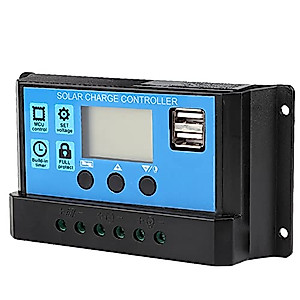 Solar Charge Controller, 60A/50A/40A/30A/20A/10A 12V 24V Auto Solar Charge Controller PWM Controller (40A)