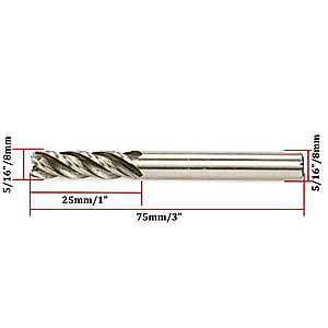 Rannb 4 Flutes End Mill Cutter 5/16"/8mm Cutting Dia 5/16"/8mm Shank Dia - Pack of 2