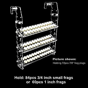 Reefing Art Vertical Frag Rack Holds up to 84 Coral frag Plugs Hang on Back (Large)