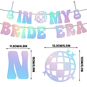 Generic in My Bride Era Banner，Glitter bridal shower party banner，in My Bride Era Decoration，Bride to Be Banner，Wedding Bridal Shower Bachelorette Party Decorations, Iridescent