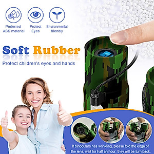 OBUBY Real Binoculars for Kids Gifts for 3-12 Years Boys Girls 8x21 High-Resolution Optics Mini Compact Binocular Toys Shockproof Folding Small Telescope for Bird Watching,Travel, Camping, Camo