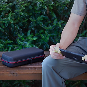 ButterFox Carrying Case for Hori Split Pad Compact, 20 Game Slot Holders (18 Physical + 2 digital), Compatible with Both Regular Switch and Swith OLED - Black