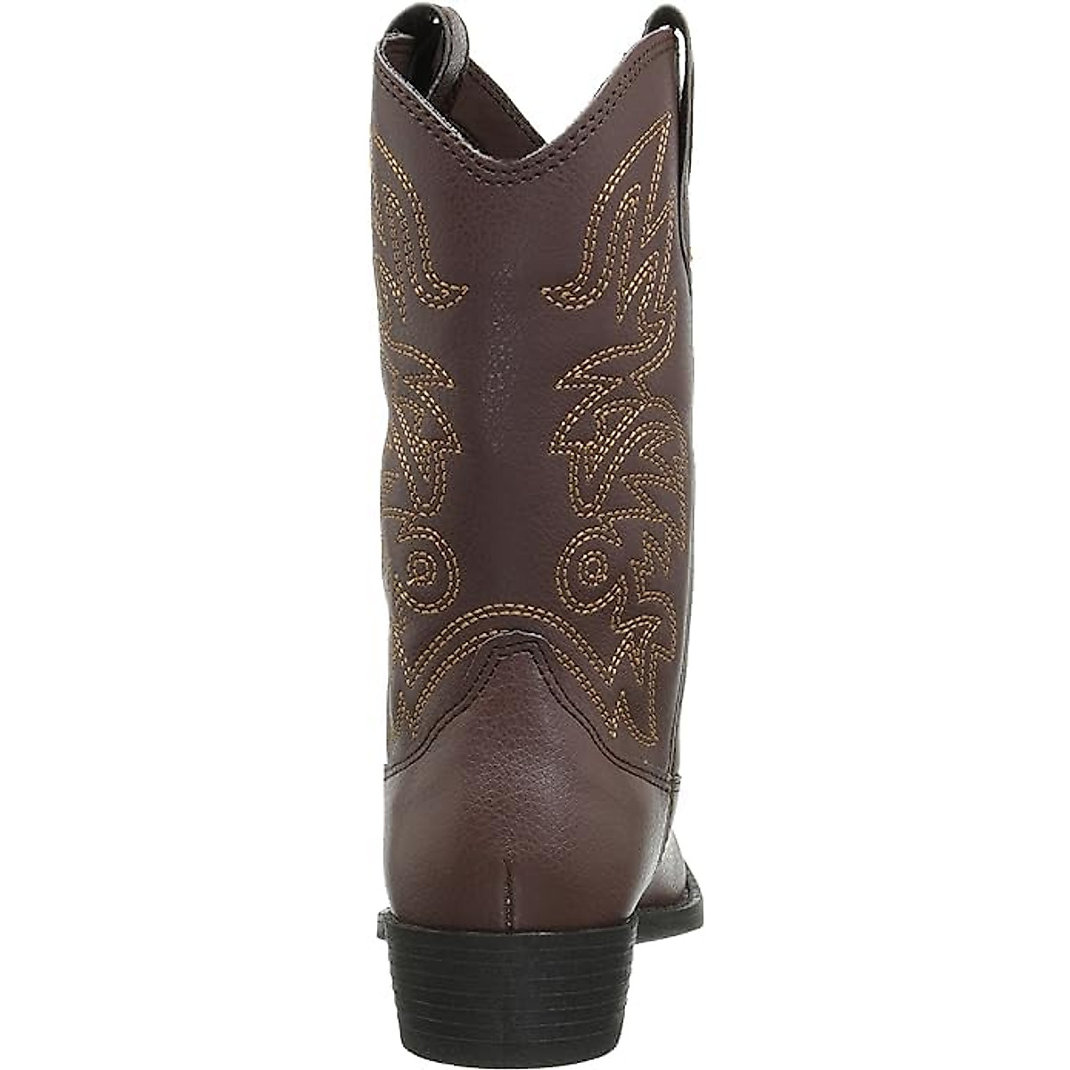 Deer Stags Girls Ranch Western Boot, Dark Brown, 1 Little Kid