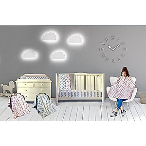 Vera Elephant 100% Cotton Velour Baby Changing Pad Cover (Petal Grey)