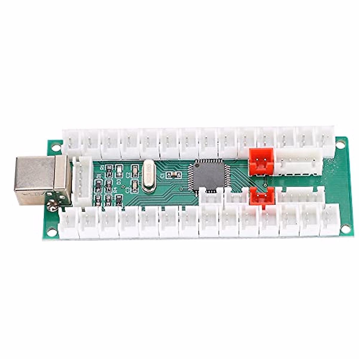 USB Game Set, Fighting Game Accessory Professional Made Can Be Connected to Button Lights Can Be Connected to Various Devices for Silky Arcade Experience(Double Suit Blue + red)