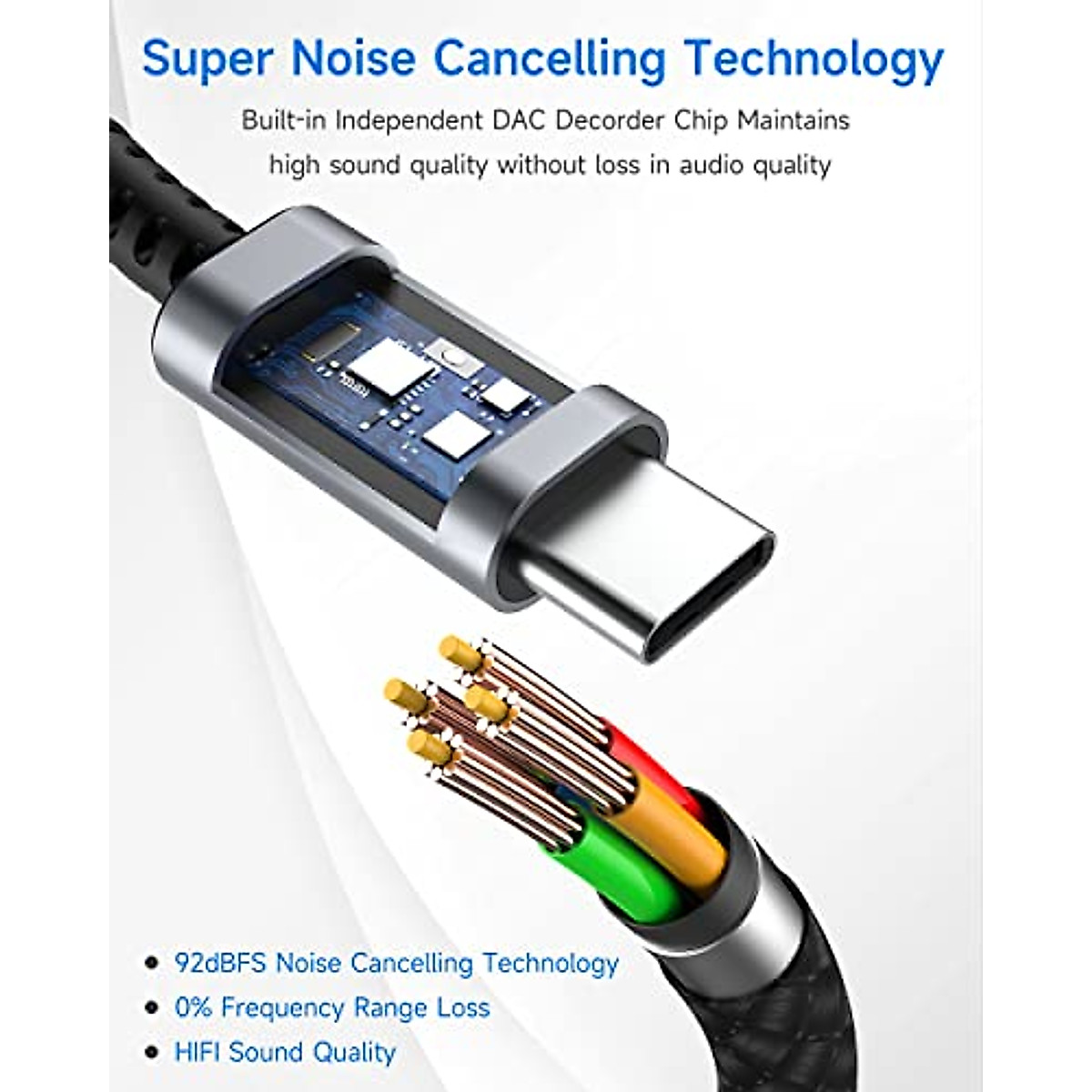 LERTOSEN 2 in 1 USB C to 3.5mm Headphone and Charger Adapter + USB Type C to 3.5mm Female Headphone Jack Adapter (Bundle)