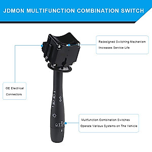 JDMON Turn Signal Switch Blinker Dimmer Switch Compatible with Chevy Malibu Pontiac G6 Saturn Aura 2006-2012 Replaces 20940369 D6253E SW8004