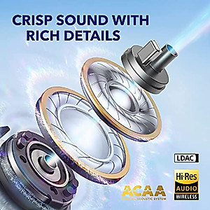 Soundcore by Anker Liberty 4, Noise Cancelling Earbuds, True Wireless Earbuds with ACAA 3.0, Dual Dynamic Drivers for Hi-Res Premium Sound, Spatial Audio with Dual Modes, Heart Rate Sensor (Renewed)