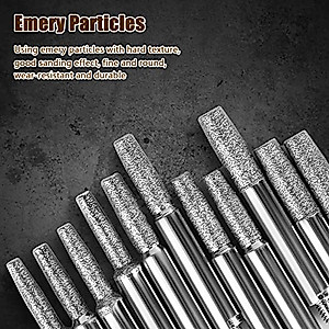 Chainsaw Sharpening Stone, Chainsaw Grinding Stone, 12PCS High Hardness Diamond Chainsaw Sharpener - Burr Stone File in 3 Size Diamond Sharpening Wheels Chainsaw File for Chain Saw(4mm, 4.8mm, 5.5mm)