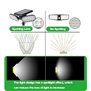 Egreat Solar Motion Sensor Lights Outdoor, Dusk to Dawn Floodlight,Wireless IP65 Waterproof Security Lights, Solar Powered Landscape Spotlights for Pathway Yard Patio Garage (2)