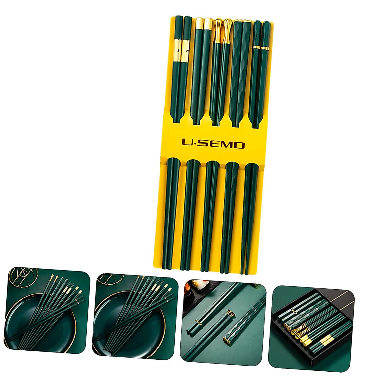 Holibanna 5 Pairs Japanese Alloy Chopsticks Kitchen Frying Chopsticks Kit Sushi Japanese Chopsticks Vintage Chopsticks Japanese Chop Sticks Sushi Chopsticks Tableware The Pet Glass