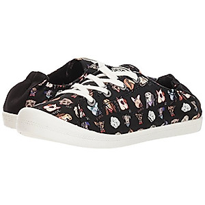 Skechers BOBS Women's Beach Bingo-Dapper Party Sneaker, Black, 7.5 M US