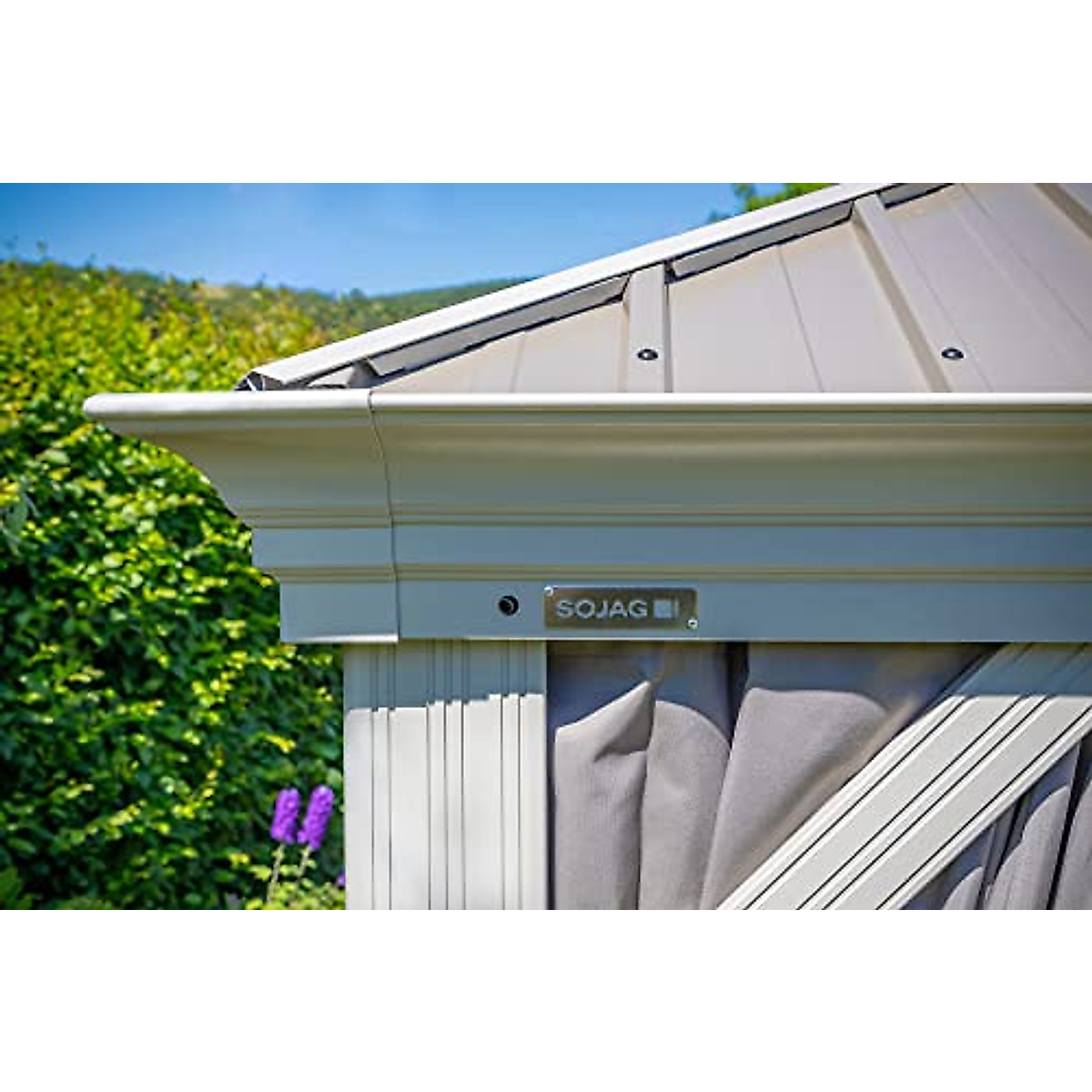 Sojag Accessories Set of 4 12' x 14' Curtains for Messina and Mykonos Outdoor Gazebo Models, Taupe