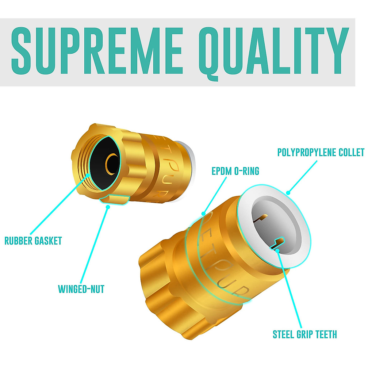 Ice Maker Fridge Quick Installation Kit with 25' Feet Tubing for Drinking Water Appliance Water Line, Solid Brass Stop Tee and Valve, 1/4" Fittings