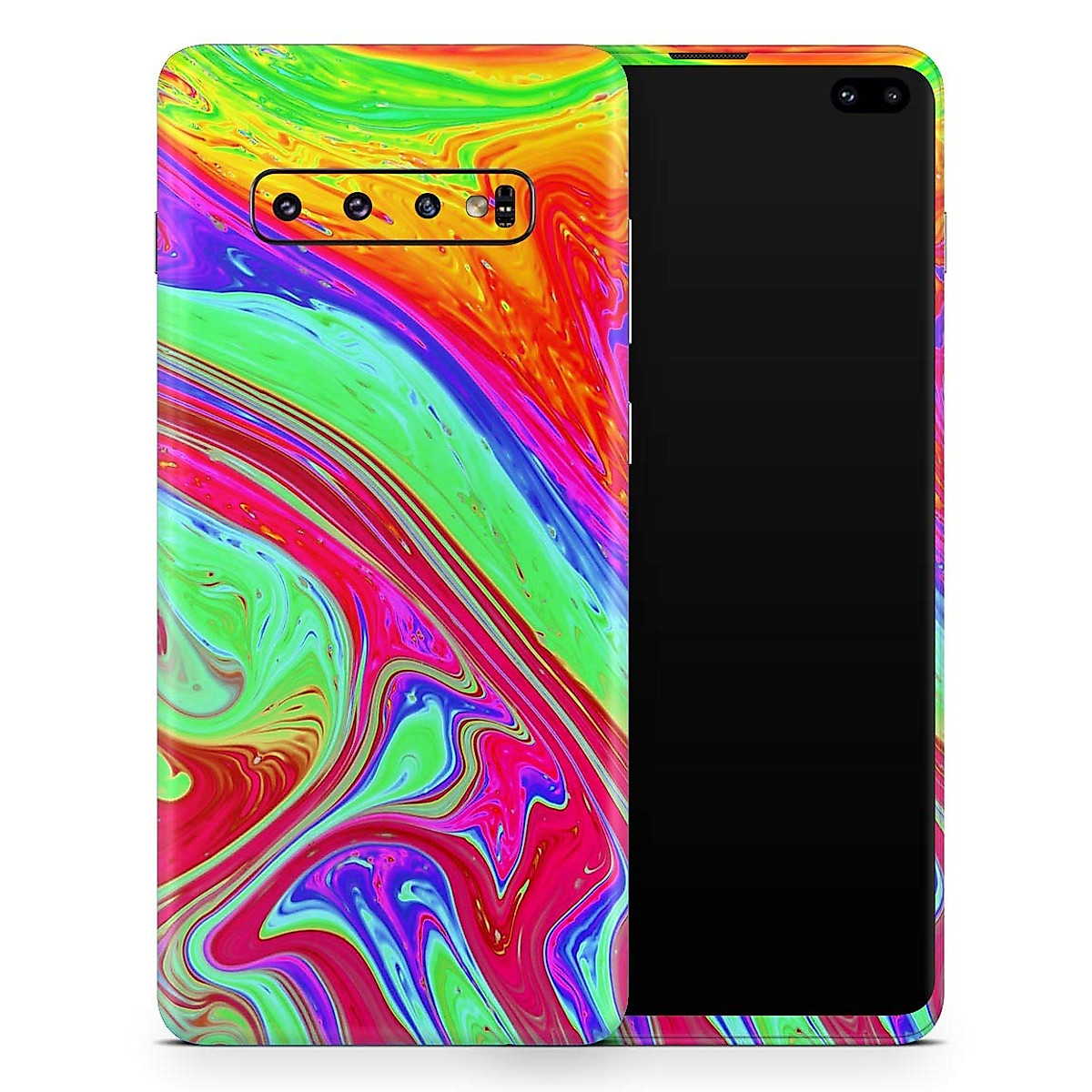 DesignSkinz Neon Color Fusion V8 Protective Vinyl Decal Wrap Skin Cover Compatible with The Samsung Galaxy S20 (Screen Trim & Back Glass Skin)