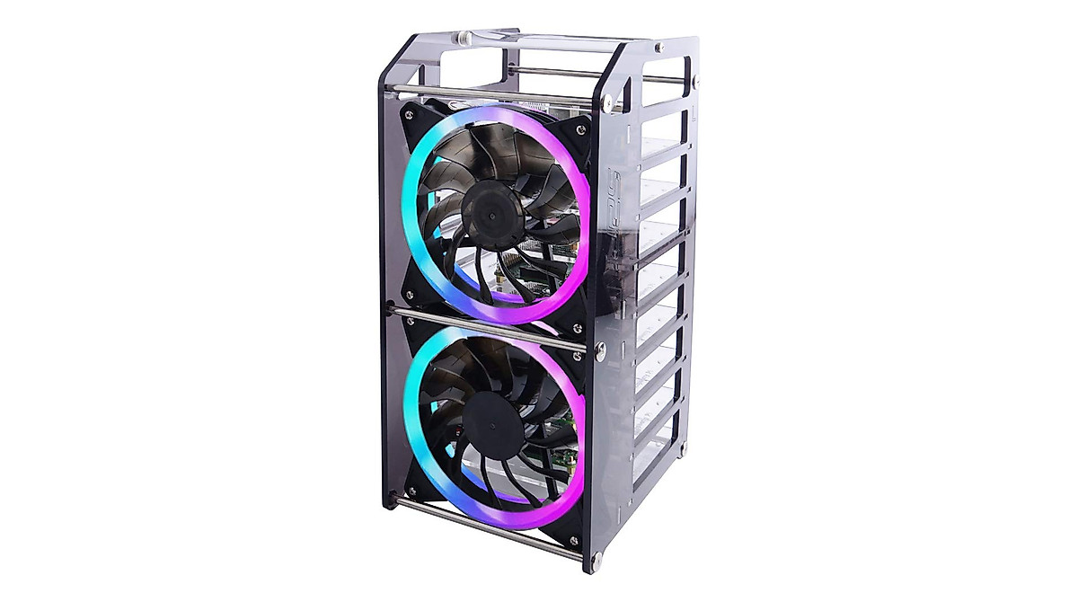 GeeekPi 8-Layer Raspberry Pi Cluster Case with RGB Fan | Cooling ...