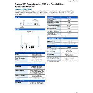 Sophos XGS 87 Next-Gen Firewall with Standard Protection, 1-Year (US Power Cord) (JA8B1CSUS)
