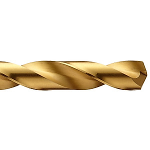 Chicago Latrobe 69870 2550 Series Cobalt Steel Jobber Length Drill Bit Set With Metal Case, TiN Coated, 135 Degree Split Point, Inch, 29-piece, 1/16" - 1/2" in 1/64" increments