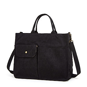 Womens Tote Bag Corduroy Shoulder Bag Handbag Casual Purse Corduroy Large Capacity Hobo Bag Messenger Bag