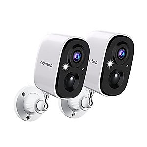 Outdoor Security Camera, 1080P HD Wireless Outdoor Camera with Night Vision, AI & PIR Motion Detection, IP65 Weatherproof, 2-Way Audio, Battery Powered Security Cameras Wireless Outdoor -2 Cameras Kit