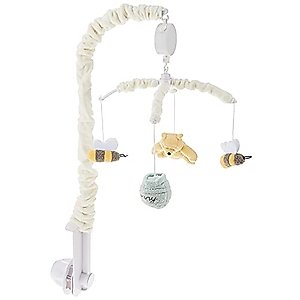 Disney Winnie The Pooh Classic Pooh Ivory, Sage, Butter Musical Mobile with Hunny Pot and Bees, Ivory, Sage, Butter, Brown