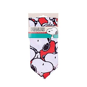 Peanuts for Pets Snoopy Dog Bandana | Soft Dog Apparel & Accessories, One Size Fits All | Peanuts Comic Strip Dog Bandana for All Dogs, Big and Small Dog Accessories, Red