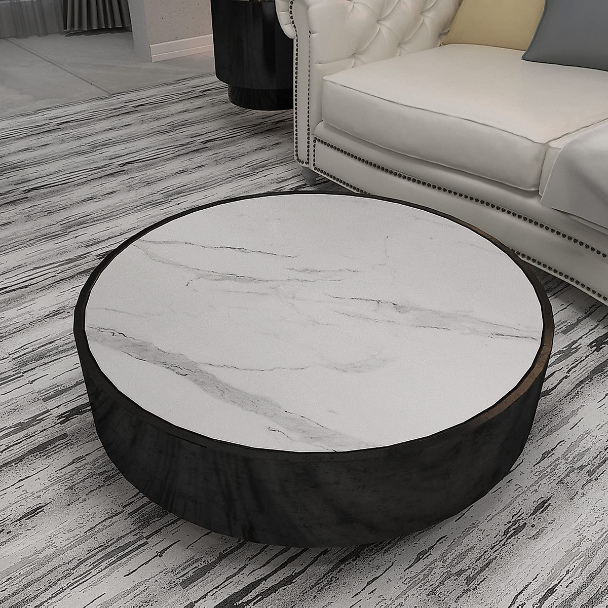 HOLOMEY White Marble Contact Paper 31x157 inch Glossy Marble Peel and Stick Wallpaper Waterproof Countertop Contact Paper Self-Adhesive Film Marble Decor Wall Covering for Kitchen Cabinet Shelf Liner