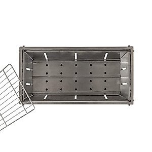 Aspect Living 64966 Portable Stainless Steel Charcoal Grill - Foldaway Design for Outdoor BBQs, Camping, Tailgating & Travel - Durable Construction with Charcoal Grate & Carry Bag Included.