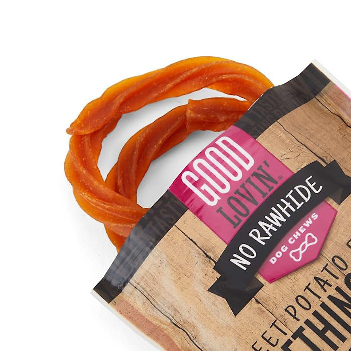 Good Lovin' Sweet Potato Flavor Pup Ring Dog Chew, 4.9 oz., Count of 4