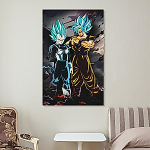 HOW FIT Anime Vegeta Poster Prints on Canvas Decoration Room Decor Posters Unframe 12x18inch(30x45cm)