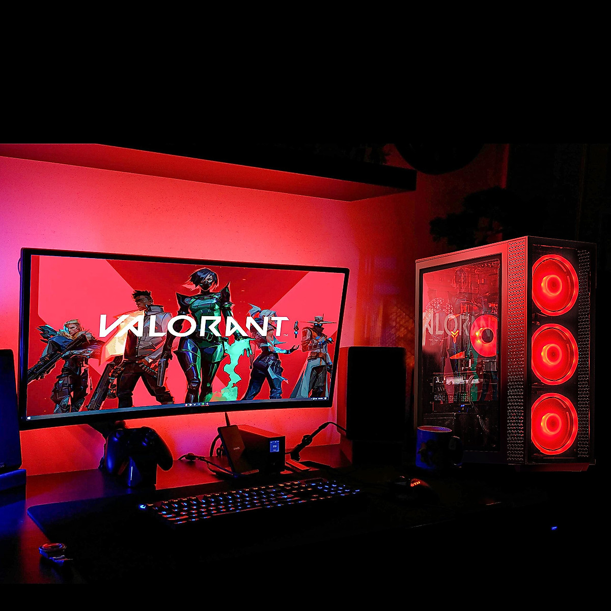 TJJ Eclipse Gaming PC Desktop Computer - Intel Core i3-12100F, NVIDIA GTX 1660 Super 6GB, 16GB DDR4 3200, 1TB SSD, VR Ready, WiFi 6E, 600W Gold PSU, RGB Keyboard & Mouse & Speaker, Win 11 Pro