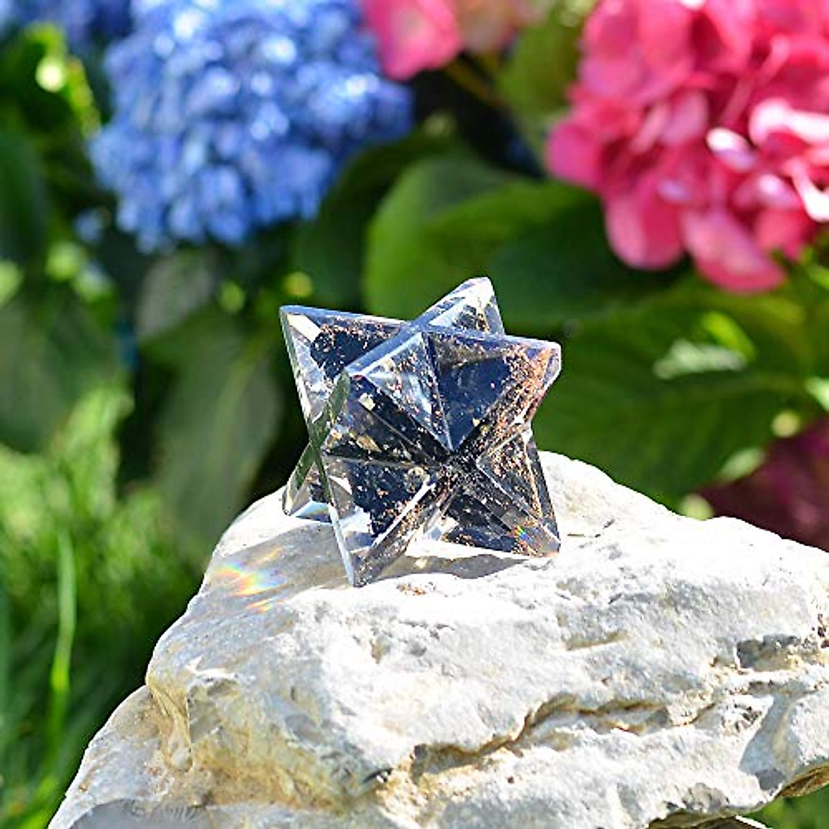 Orgonite Crystal Black Tourmaline Merkaba | Negative Aura Protection Meditation Energy Generator for Balancing Chakras