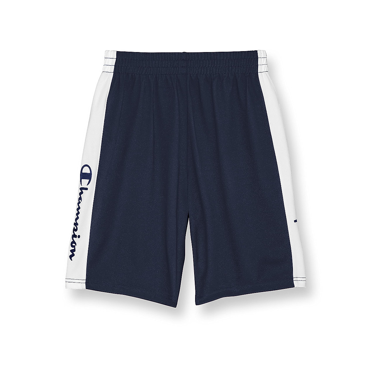 Champion Big, Athletic Boys, Lightweight Shorts for Kids, Graphics, 8", Navy/White